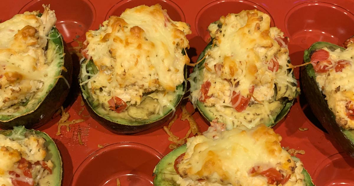 Chicken Stuffed Baked Avocados