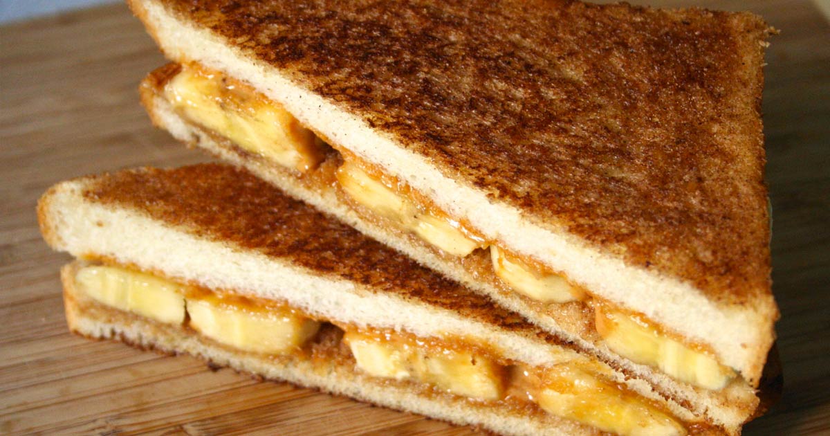Grilled Peanut Butter and Banana Sandwich