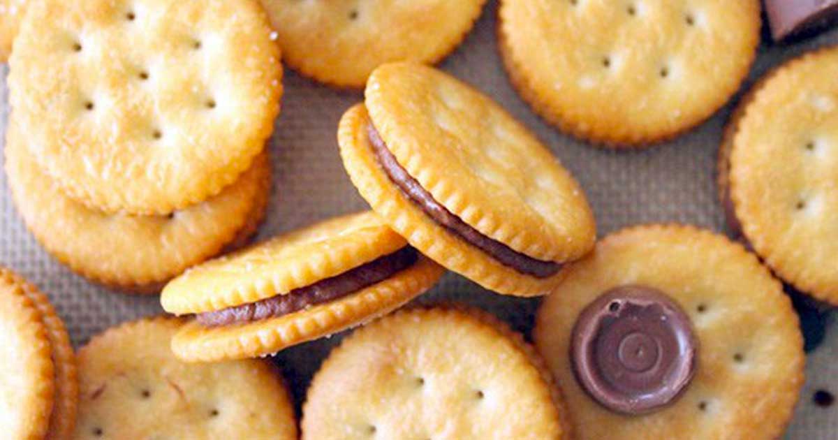 Rolo Stuffed Ritz Crackers