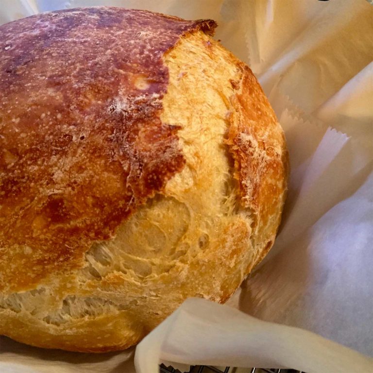 No-Knead Country Style Bread