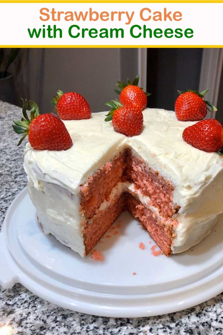 Strawberry Cake with Cream Cheese